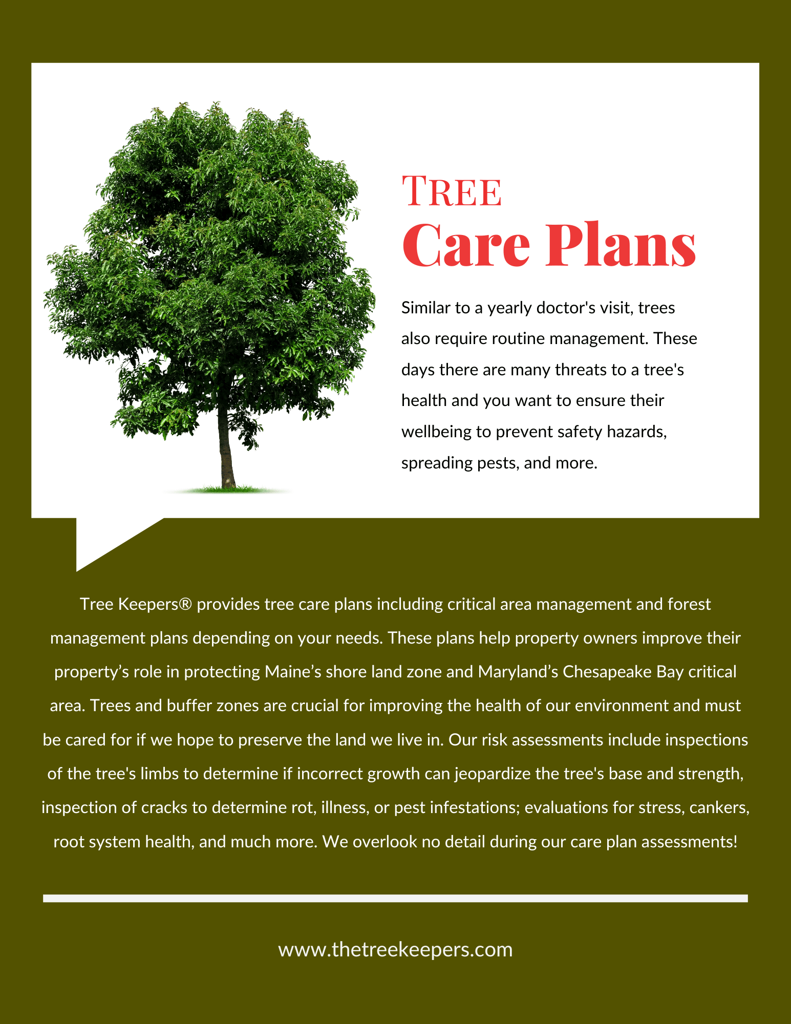 Tree Care Plans - Tree Keepers®